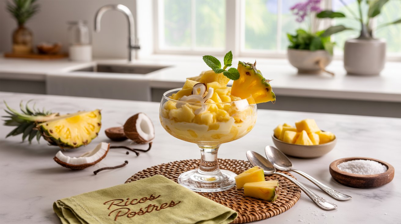 Mousse de Piña y Coco, Inspiración Veracruzana .: RicosPostres